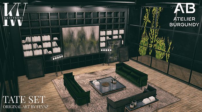 Second Life Marketplace - Atelier Burgundy + KraftWork Tate Set ...