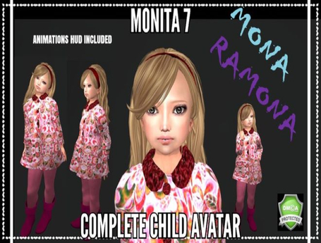 Second Life Marketplace - MONITA 7 CHILD AVATAR