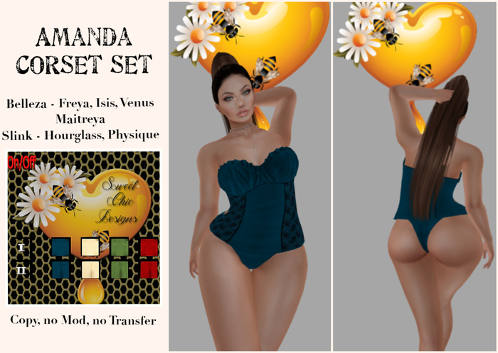 Second Life Marketplace Amanda Corset Set