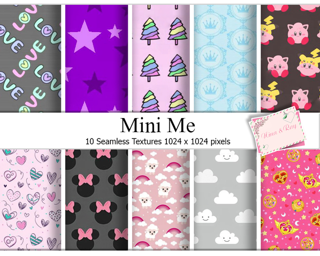Second Life Marketplace - Mini Me - 10 Textures Seamless - NINA and RAY NR