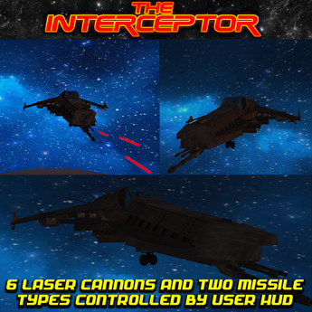 Second Life Marketplace - The iNTERCEPTOR FIGHTER FLYABLE SPACESHIP ...