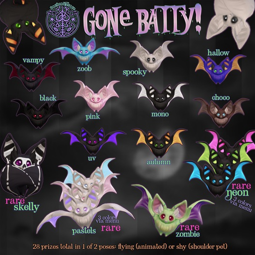 Second Life Marketplace - darkendStare. gone batty [pink] shy