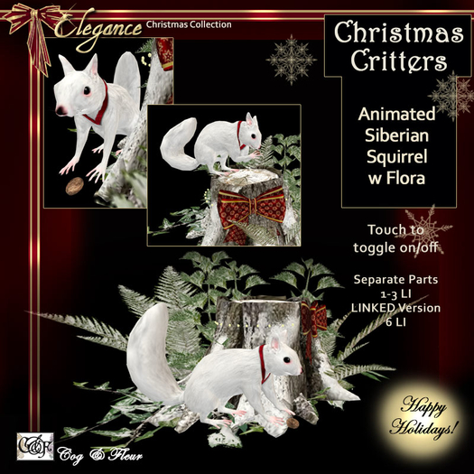 Second Life Marketplace - C&F Christmas Critters: 2. Animated Siberian ...