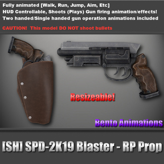 Second Life Marketplace - SH RP Prop Gun - SPD-2K19 Blaster