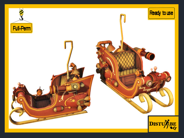 Second Life Marketplace - ::DisturbeD:: Steampunk Sledge - FULL PERM MESH