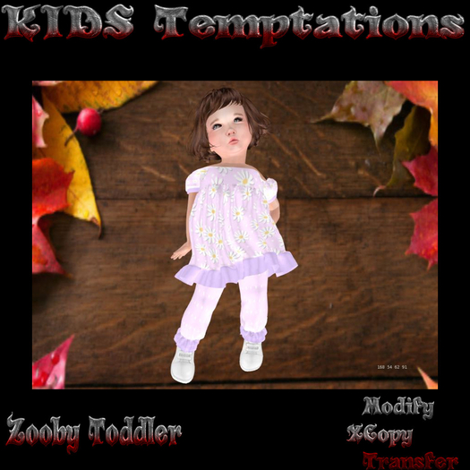 Second Life Marketplace - Kids Temptations - Daisy Outfit - Purple ...