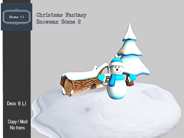 Second Life Marketplace - HOME 55 - Christmas Fantasy Snowman Scene 2