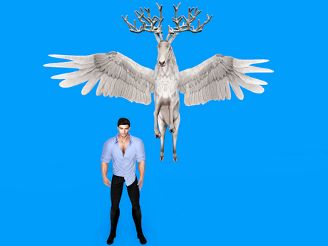 Second Life Marketplace - Jinx : White Stag Gacha Small Companion RARE