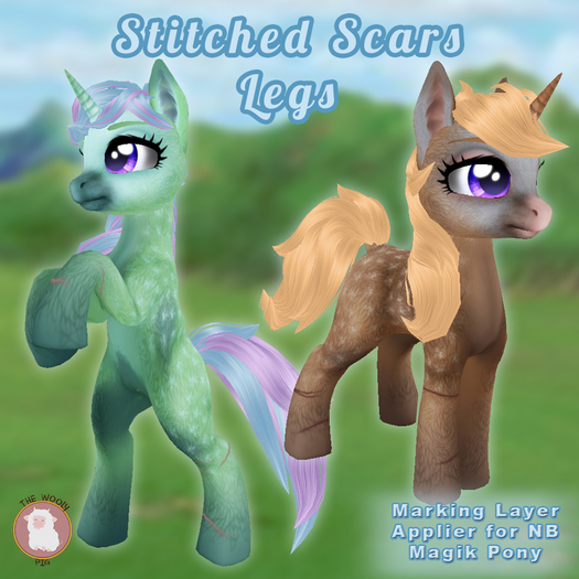 Second Life Marketplace - [WP] Stitched Scars Legs for Magik Pony