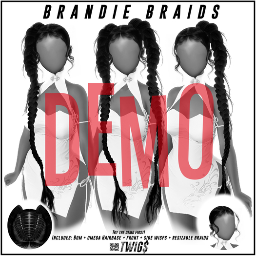 Second Life Marketplace - TWIG$: Brandie Braids DEMO