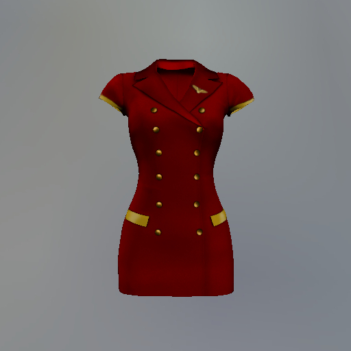 Second Life Marketplace - Red Air Hostess Maitreya Uniform Dress