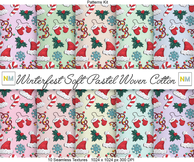 Second Life Marketplace - Winterfest Soft Woven Cotton Patterns 10 ...