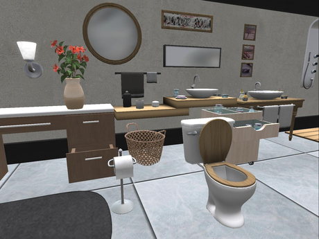 Second Life Marketplace - Chic Modern Bathroom Set and Accessories ...