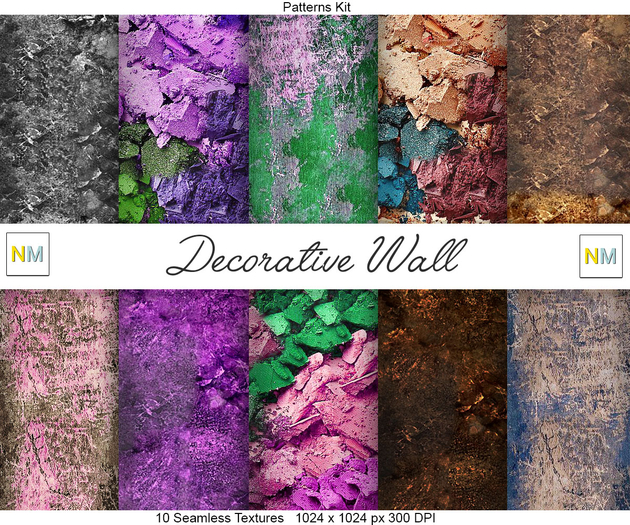 Second Life Marketplace - Decorative Wall Builders Kit 10 Seamless ...