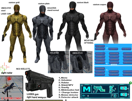 Second Life Marketplace - Avatar Robocop + Laser gun