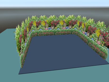 Second Life Marketplace - RC walls set - Blooming garden