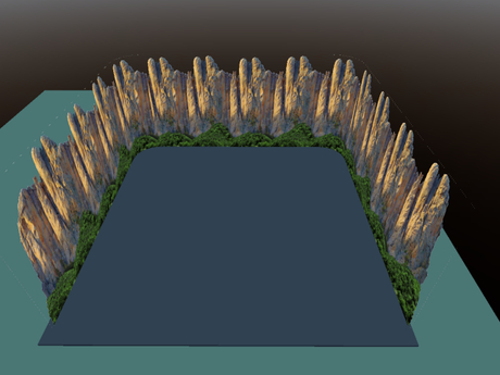 Second Life Marketplace - RC walls set - Sand cliffs
