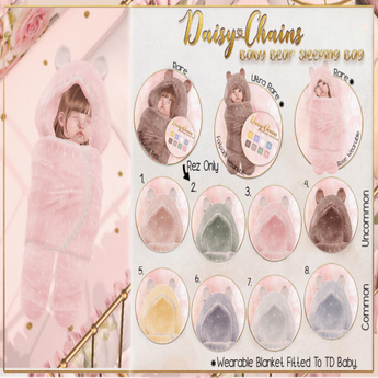 Second Life Marketplace - { Daisy Chains } Baby Bear Sleeping Bag - 7 ...