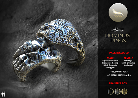 Second Life Marketplace - CODEX_DOMINUS BENTO RINGS (Rezz)