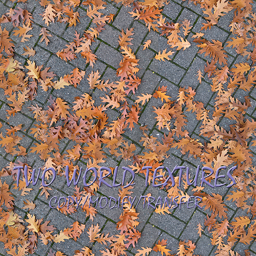 Second Life Marketplace - Nature Fall Leaves on Concrete Pavers ...