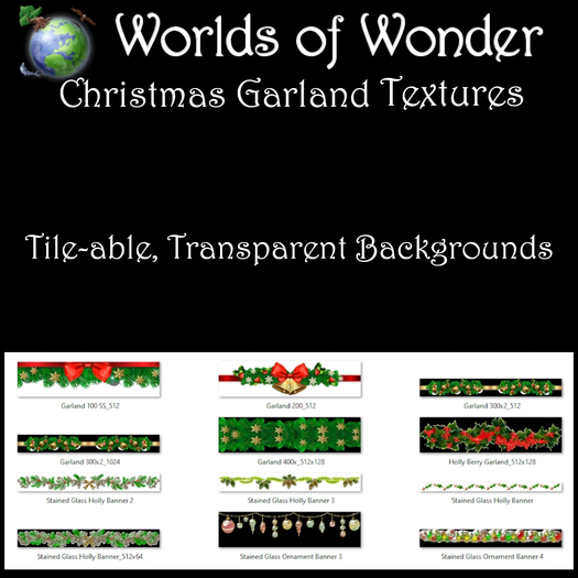 Second Life Marketplace - WoW Christmas Garland Textures