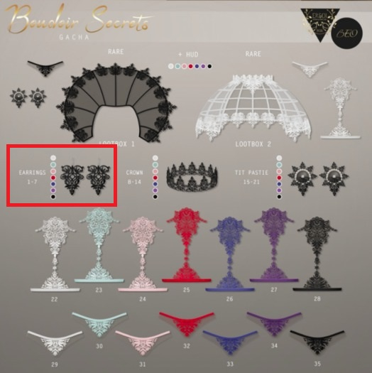Second Life Marketplace - ERSCH & BEO - Boudoir Secrets gacha ...