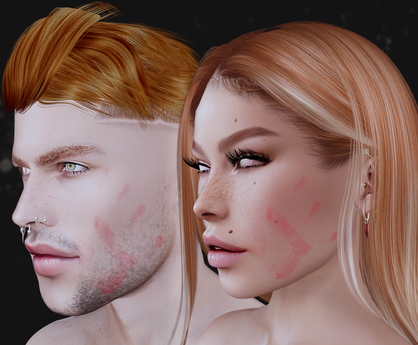 Second Life Marketplace - Sampled - Slap Face Tattoo (Unisex) // BOM ...