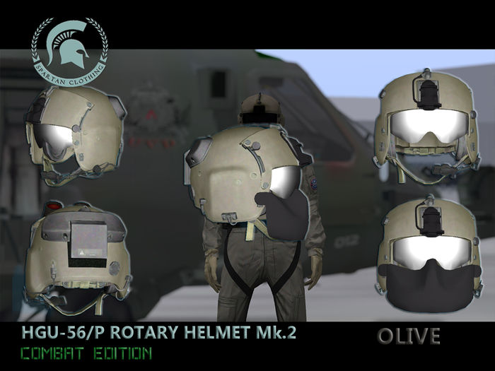 Second Life Marketplace - OLIVE - HGU-56/P HELMET COMBAT EDITION (BOX)