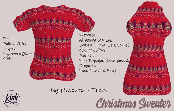 Second Life Marketplace - KbD - Ugly Christmas dress - Trees
