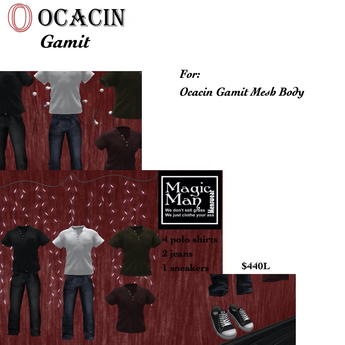 Second Life Marketplace - Ocacin Gamit Men's Fatpac Jeans, Polos ...