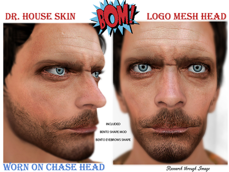 Second Life Marketplace - R.T.I. DR.HOUSE BOM SKIN FOR LOGO HEAD (ADD ...