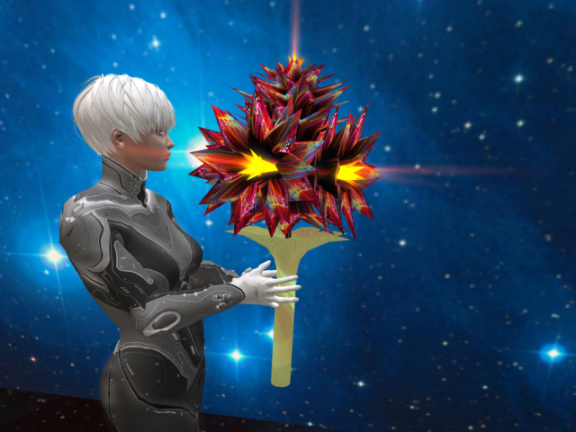 Second Life Marketplace - Vex Cross RED alien flower bouquet
