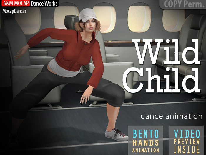 Second Life Marketplace - A&M: Wild Child - dance animation (Bento ...