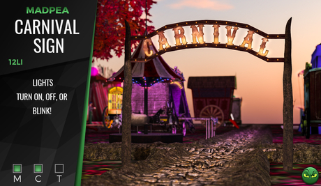 Second Life Marketplace - MadPea Carnival Sign