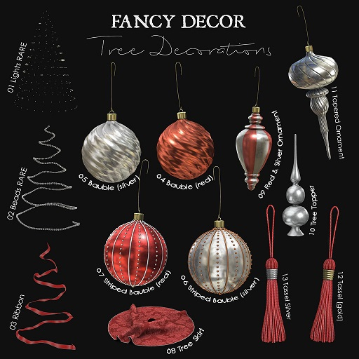 Second Life Marketplace - 04 Fancy Decor: Red Bauble