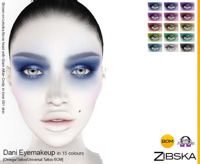 Second Life Marketplace - Zibska [50% Off] ~ Dani Eyemakeup in 15 ...