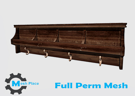 Second Life Marketplace - Mesh Place - Old Coat Rack - Full Perm Mesh
