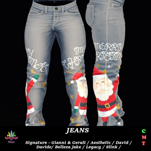Second Life Marketplace - M - JEANS - Christmas Santa - Most Fits Male