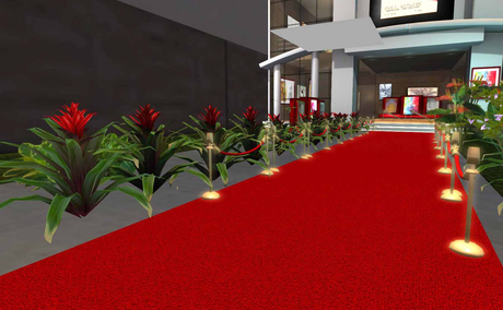 Second Life Marketplace - VIP barriere and flowers entrance_pathy avro