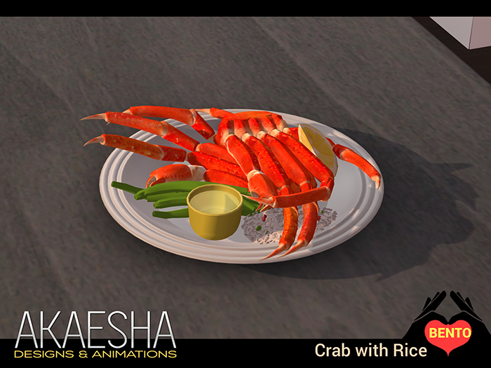 Second Life Marketplace - [Bento Catering & Party Foods] Crab with Rice ...