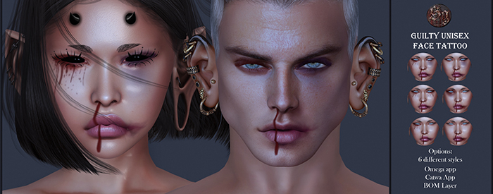 Second Life Marketplace - Suicide Gurls - Guilty Face Tattoo