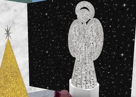 Second Life Marketplace - animated silver angel, boxed