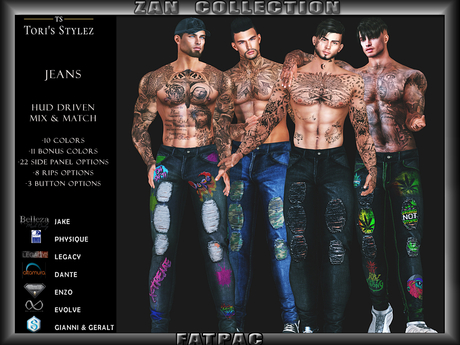 Second Life Marketplace - :::DEMO::: TS-Mens-Jeans-Zan test