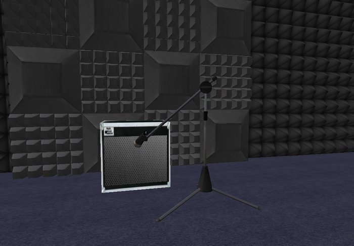 Second Life Marketplace - guitar amplifier studio or stage + microphone ...