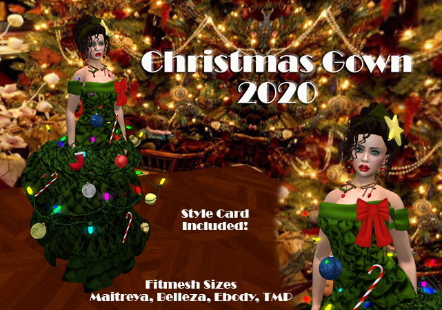 Second Life Marketplace Aa Christmas Gown 2020 Fitmesh Maitreya