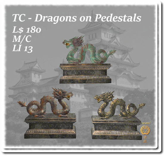 Second Life Marketplace - TC - Dragons on Pedestals