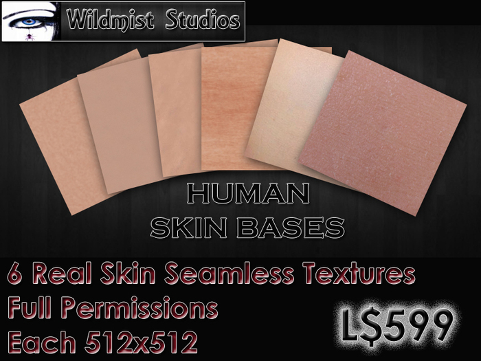 Second Life Marketplace - Real Skin Human Skin Bases - 6 Pack (Boxed)