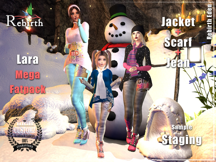 Second Life Marketplace - Lara outfit for REBIRTH Eden body - MEGA FATPACK