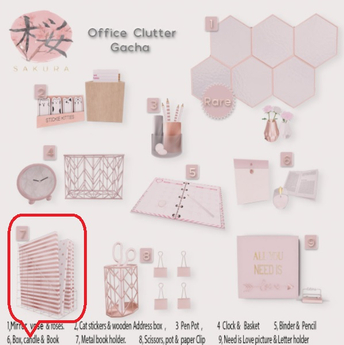 Second Life Marketplace - {sakura}-office clutter 7 Metal book holder