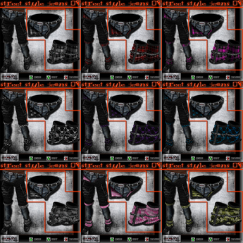 Second Life Marketplace - -K!NG- Street Style Jeans 01 [Camouflage Black]